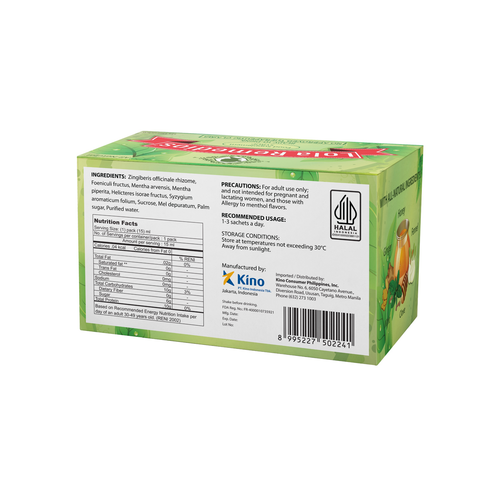 Lola Remedios Food Supplement Syrup Box (15ml x 30) – Ace Market PH